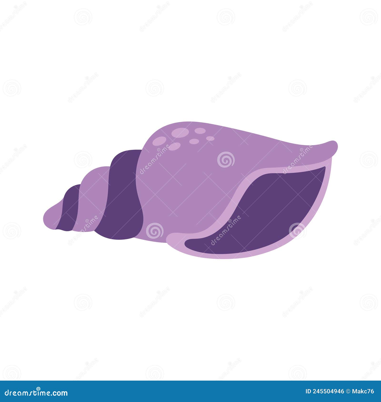 Vector Illustration with Cute Shellfish Isolated on White Stock Vector ...
