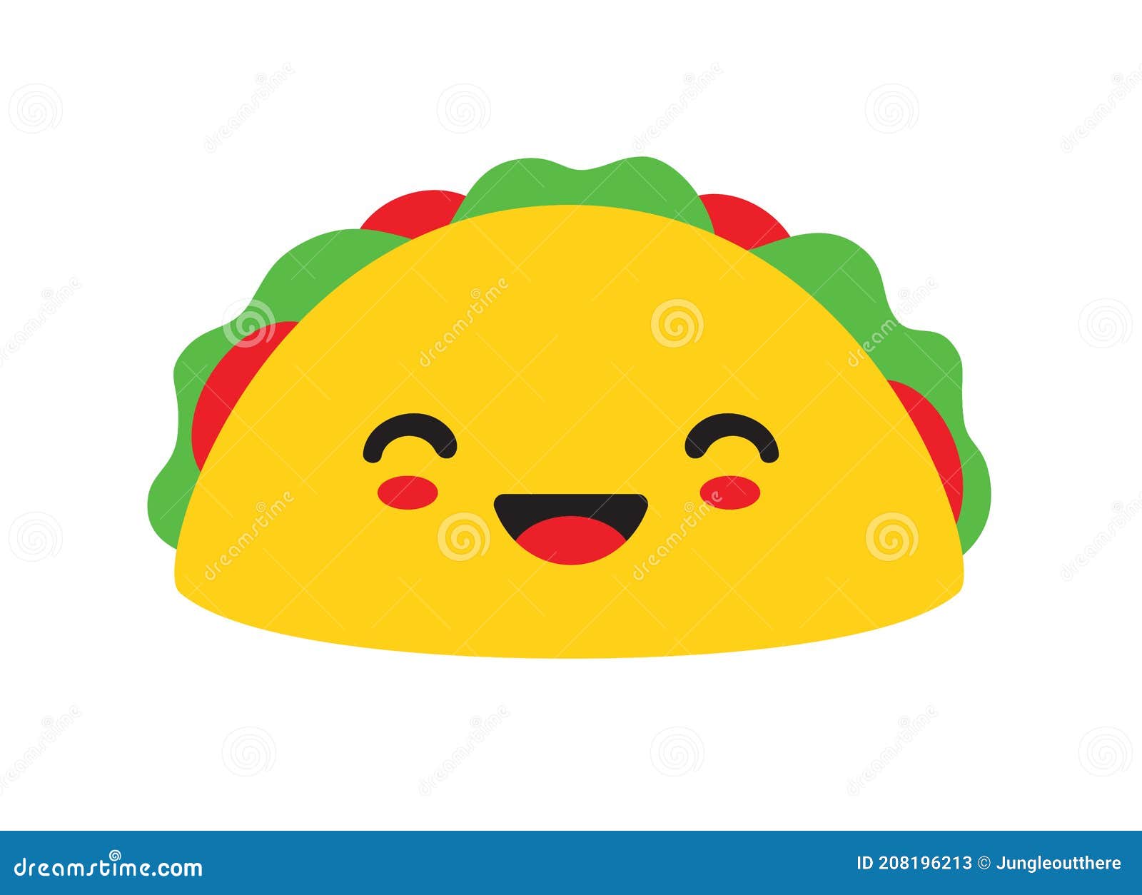 Cute Happy Taco with Face Vector Illustration Stock Vector ... Cute Happy Taco with Face Vector Illustration Stock Vector ...