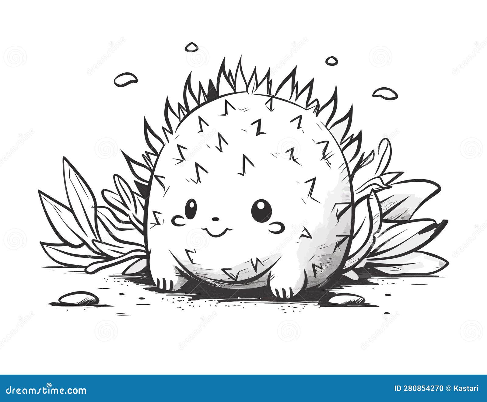 Vector Illustration, Illustration of Cute Spike Character Stock Vector ...