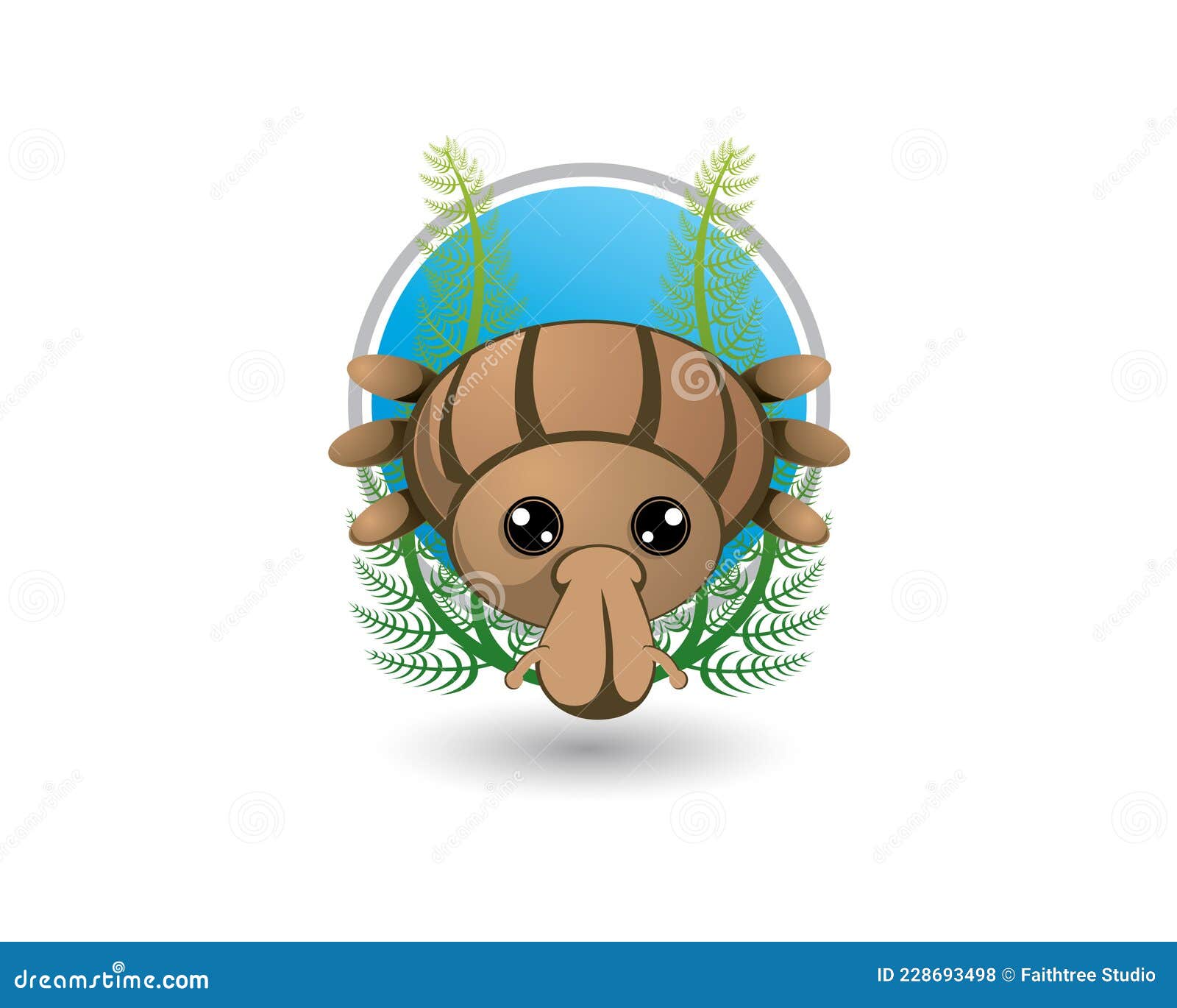 Vector Illustration of Cute Water Insect Weevil Milfoil Stock Vector ...