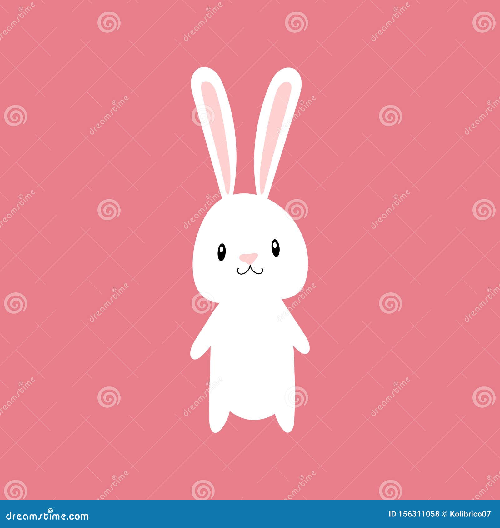 Vector cartoon bunny stock vector. Illustration of childish - 156311058