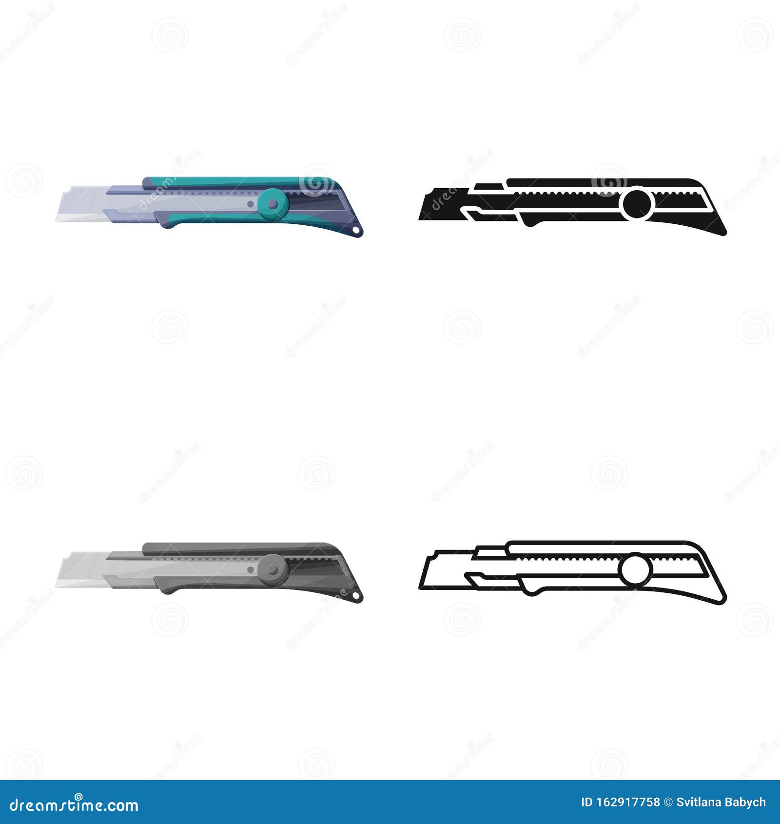 Vector Design of Cutter and Knife Logo. Graphic of Cutter and Penknife ...