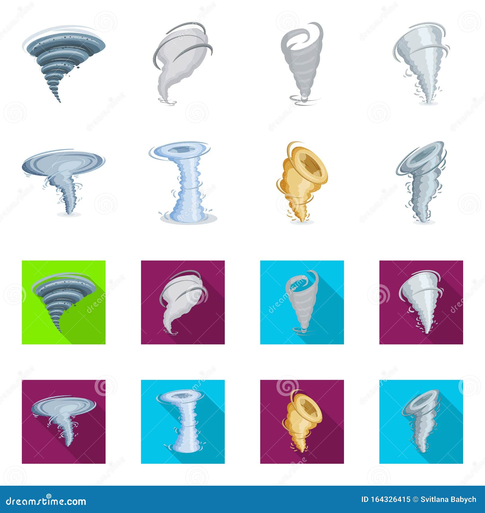 Vector Design of Cyclone and Weather Logo. Collection of Cyclone and ...