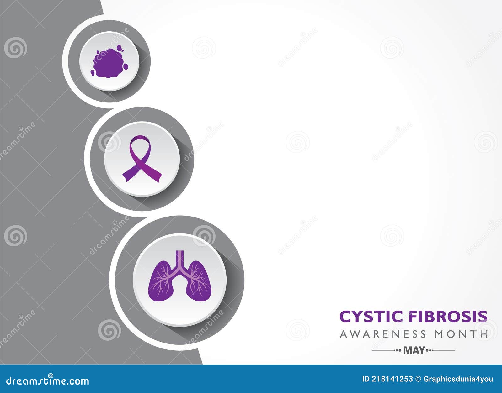 National Cystic Fibrosis Awareness Month Vector Web Banner For Social