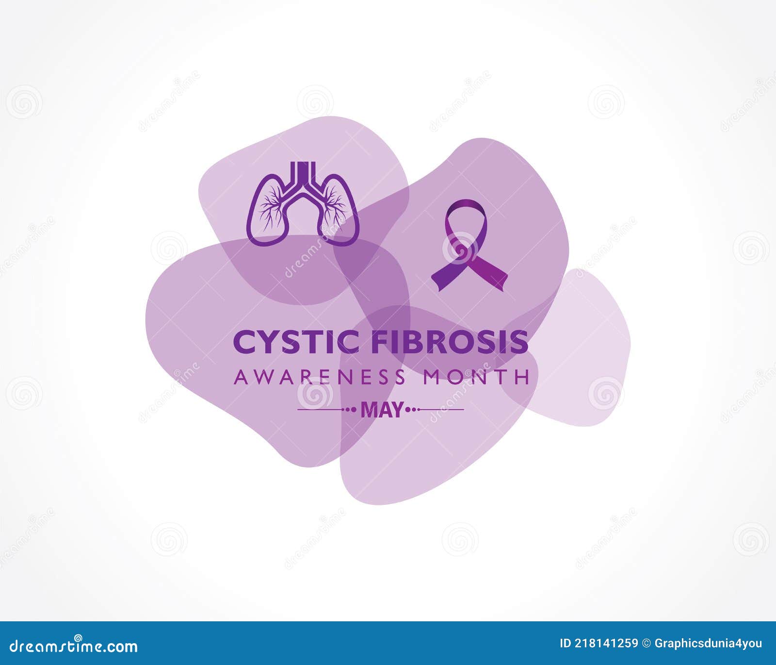 National Cystic Fibrosis Awareness Month Vector Web Banner For Social