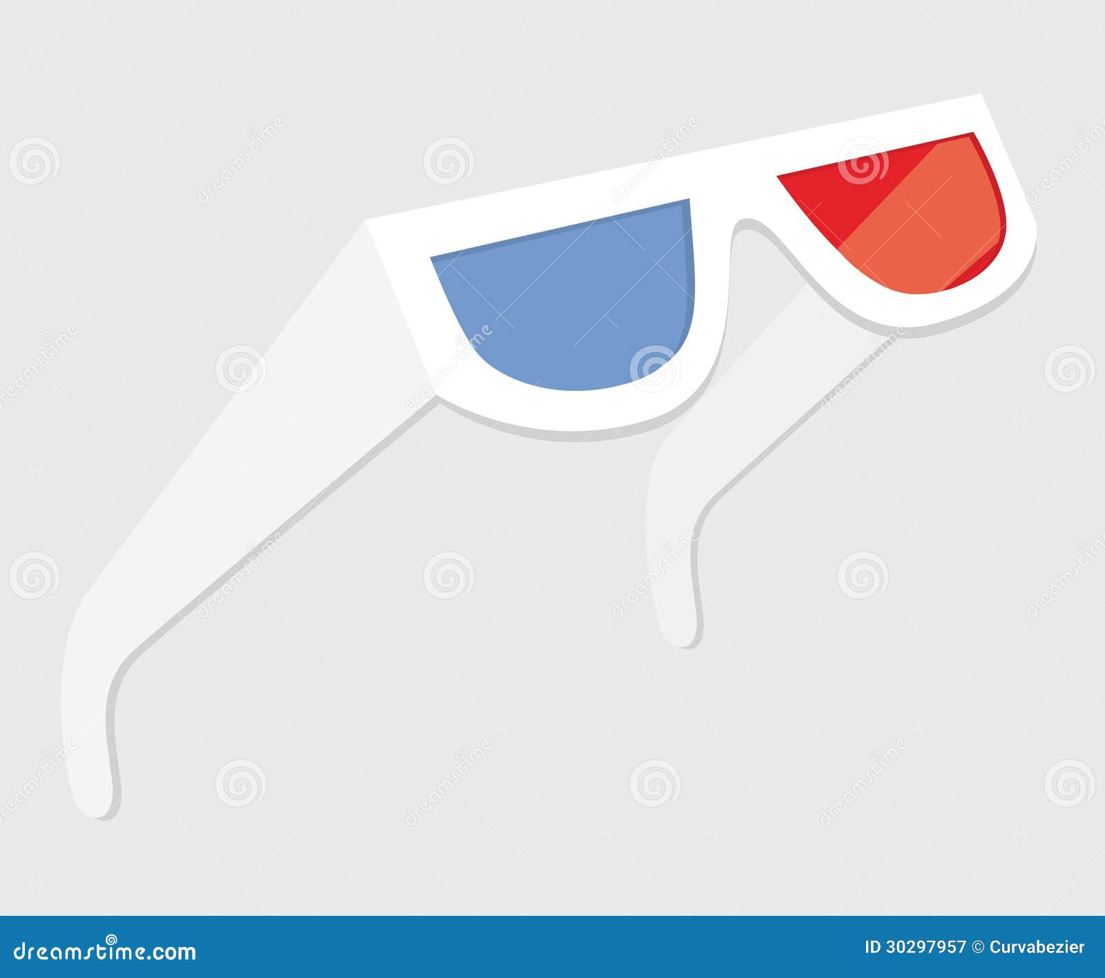 3D Glasses - Three Dimensional Movies Stock Vector - Illustration of ...