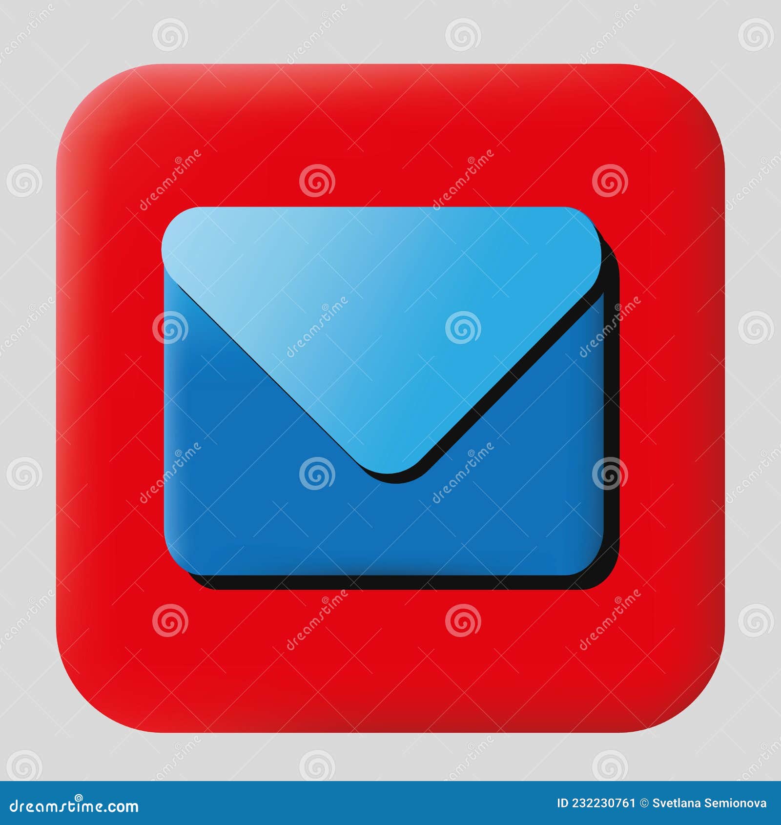 Vector Illustration of 3D Message Icon Stock Vector - Illustration of ...