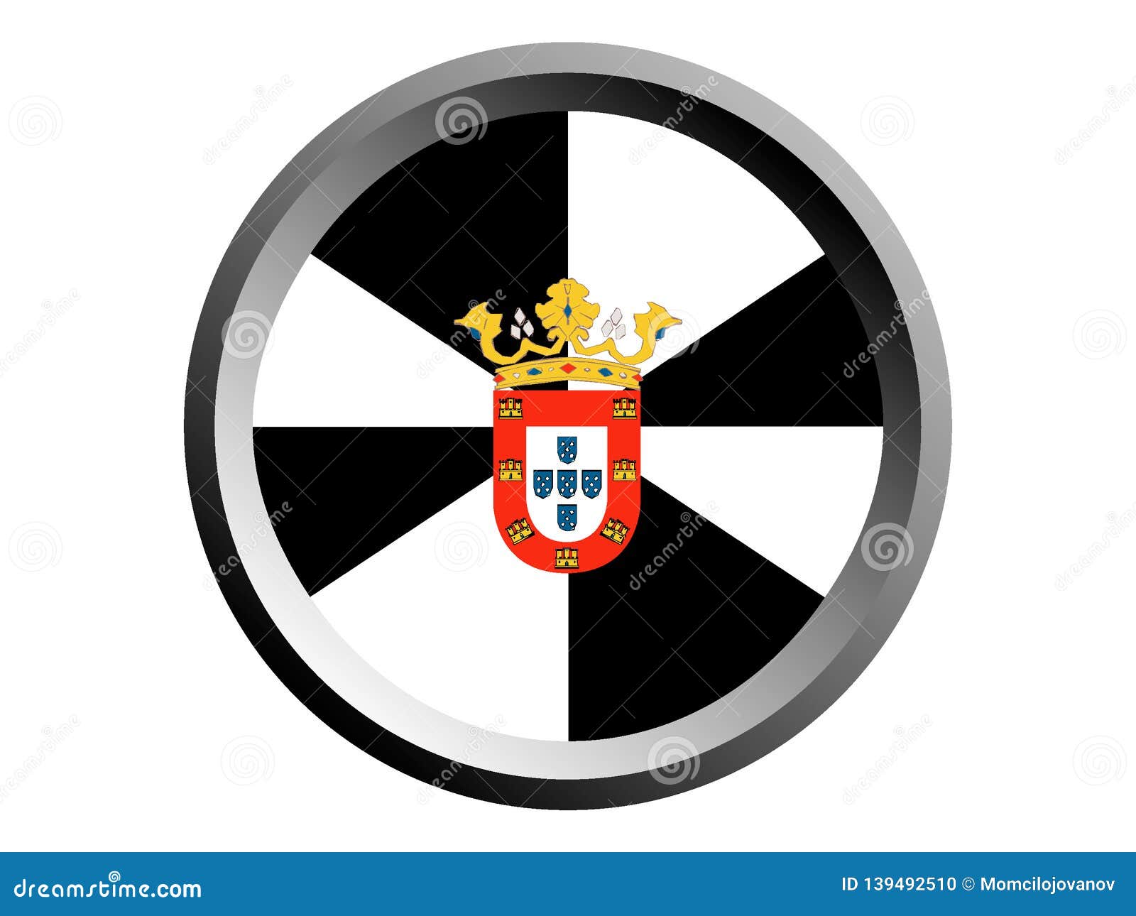3D Round Flag of Ceuta stock vector. Illustration of circle - 139492510