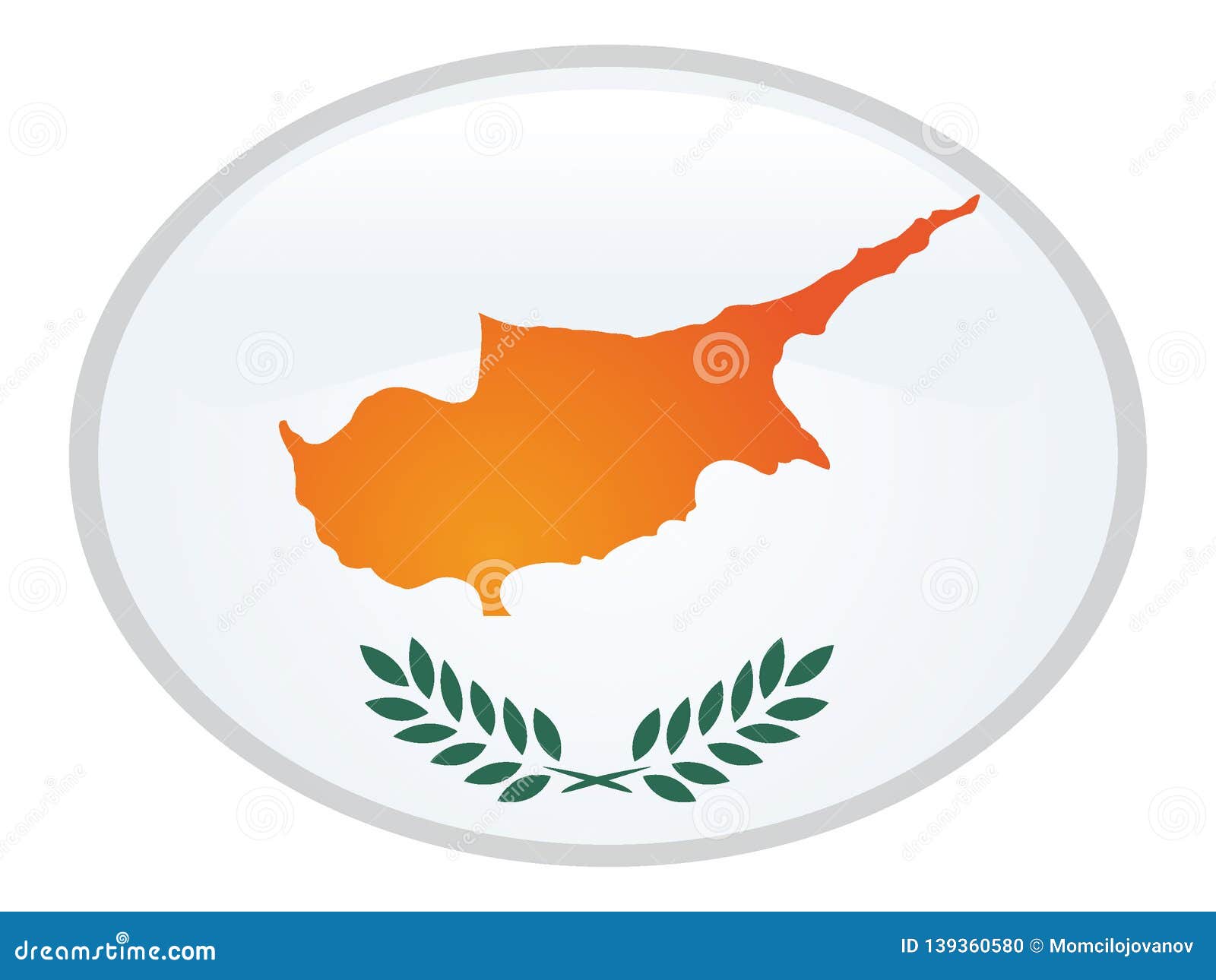 3D Round Flag of Cyprus stock vector. Illustration of denmark - 139360580