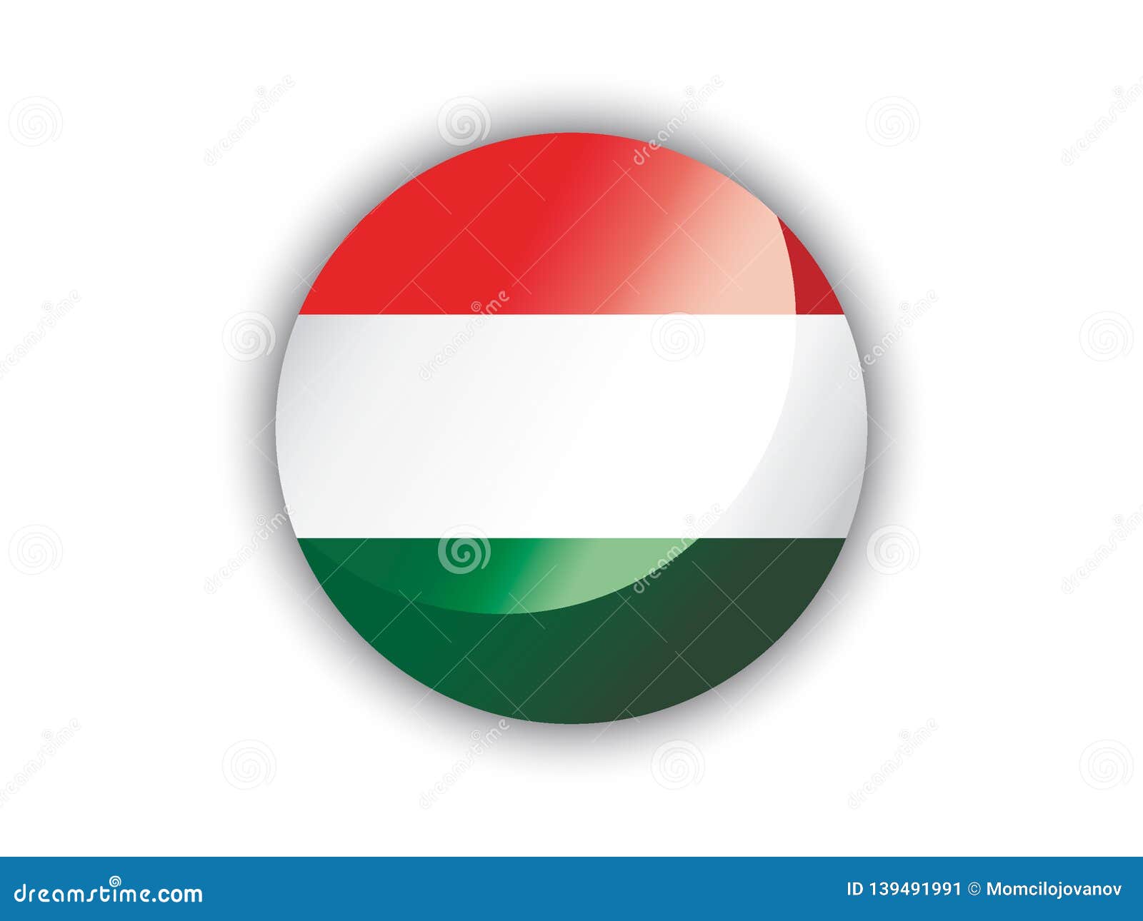 3D Round Flag of Hungary stock vector. Illustration of democratic ...