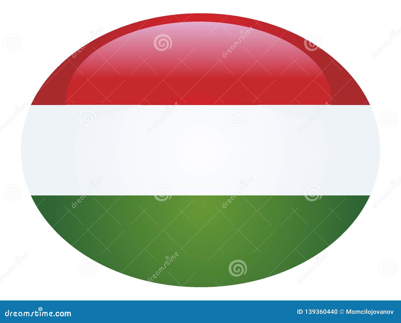 3D Round Flag of Hungary stock vector. Illustration of estonia - 139360440