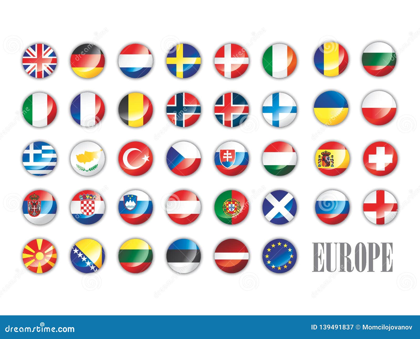3D Round Flags Set of European Union Member States Stock Vector ... 3D Round Flags Set of European Union Member States Stock Vector ...