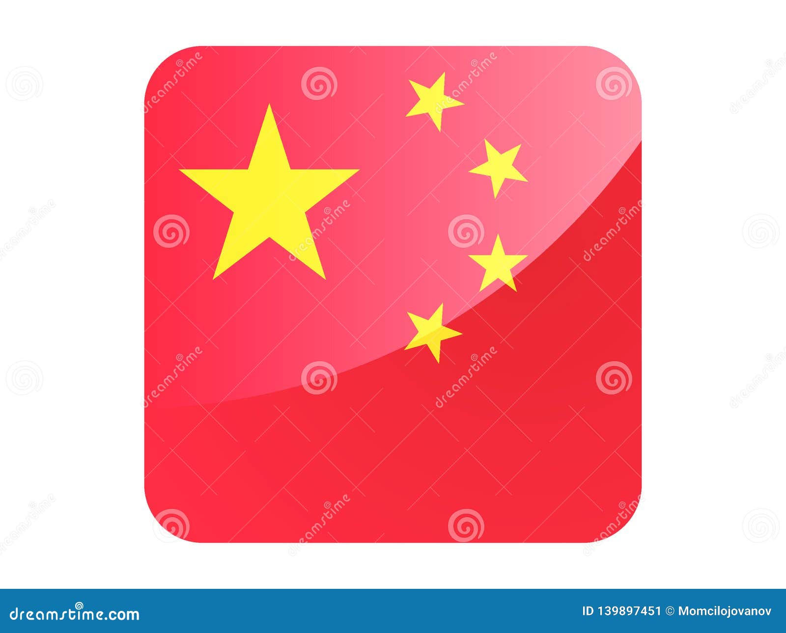 3D Square Flag of China stock vector. Illustration of germany - 139897451