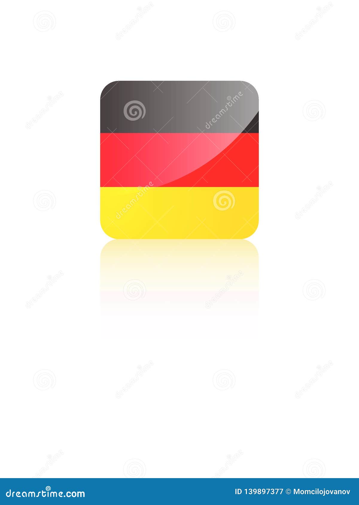3D Square Flag of Germany stock vector. Illustration of ireland - 139897377