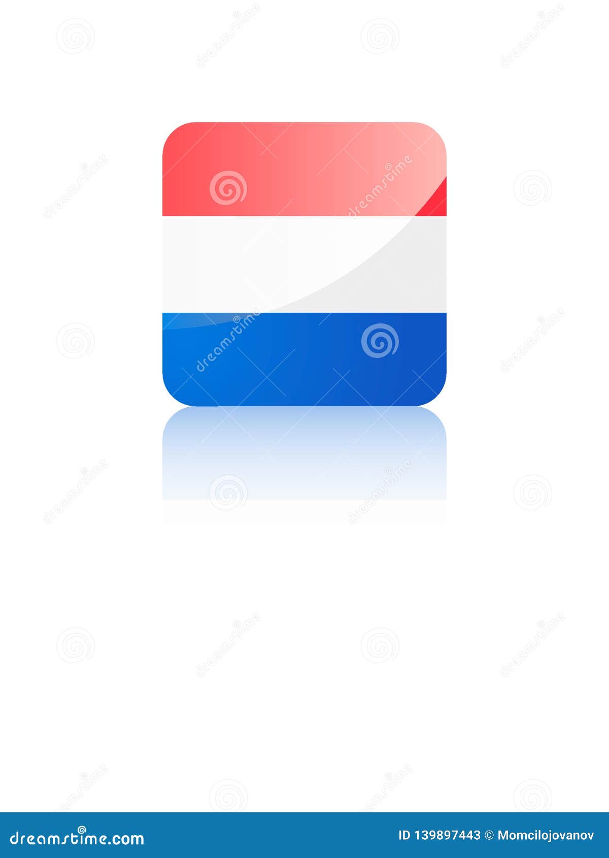 3D Square Flag of the Netherlands Stock Vector - Illustration of ...
