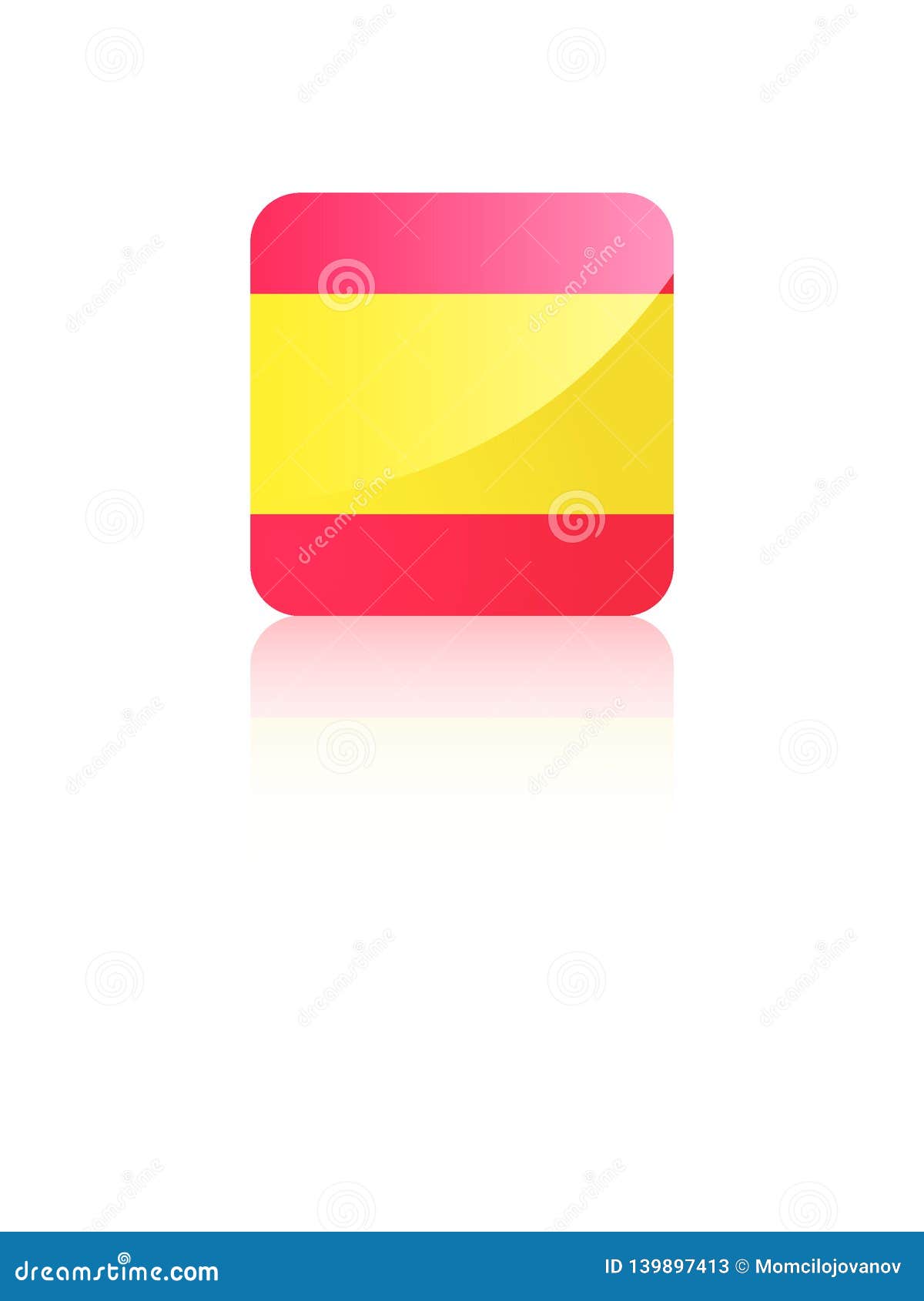 3D Square Flag of Spain stock vector. Illustration of israel - 139897413