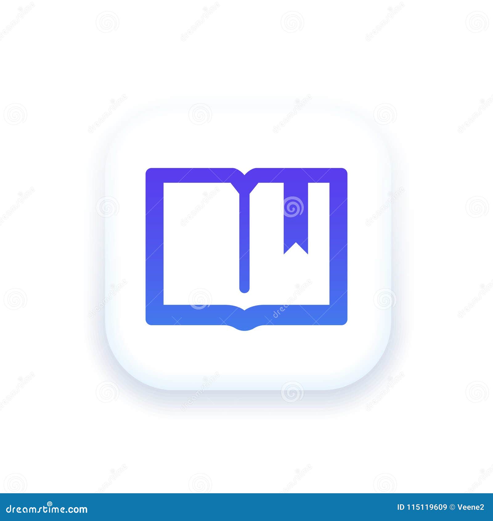 Book Icon stock vector. Illustration of notebook, learning - 115119609