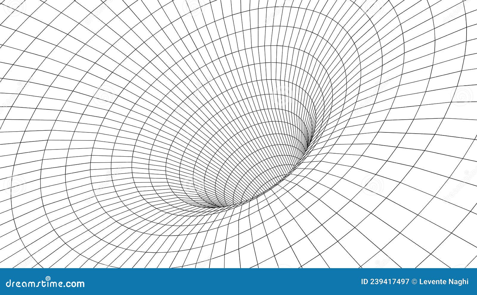 Mesh Wormhole Model Representing Fabric Of Space And Time. Vector ...