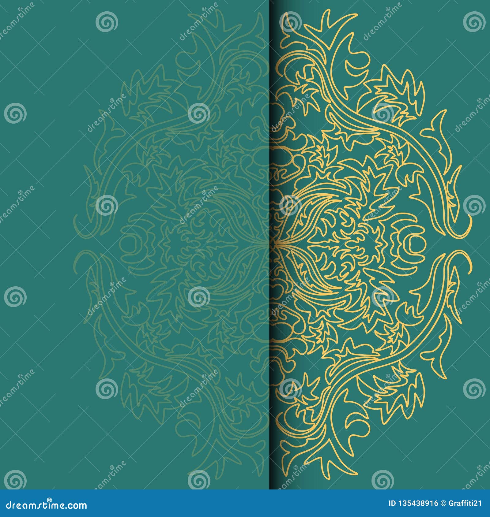 Vector Illustration of Damascus Style Pattern Stock Vector ...