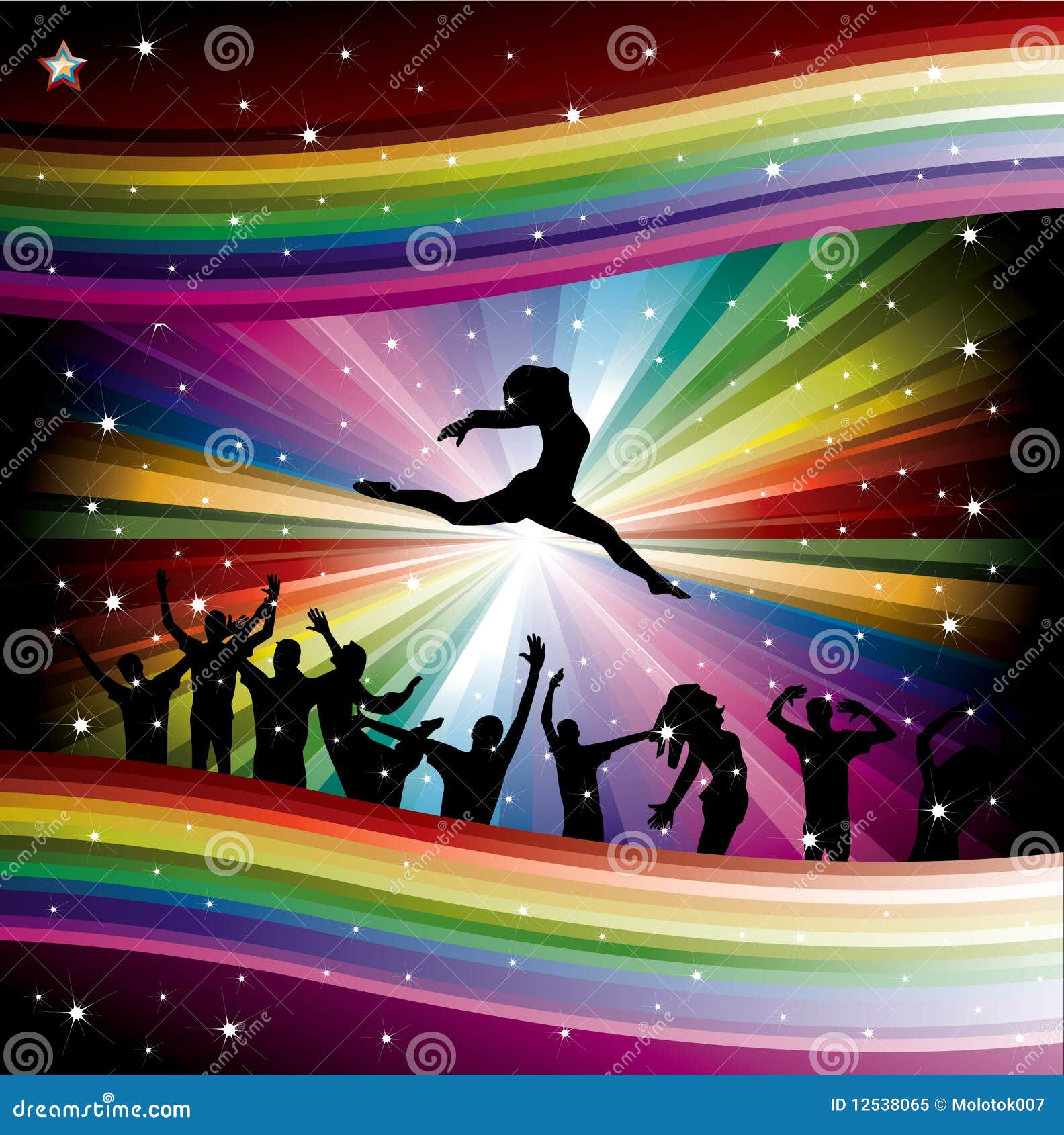 Vector Illustration with Dancers Stock Vector - Illustration of dancer ...