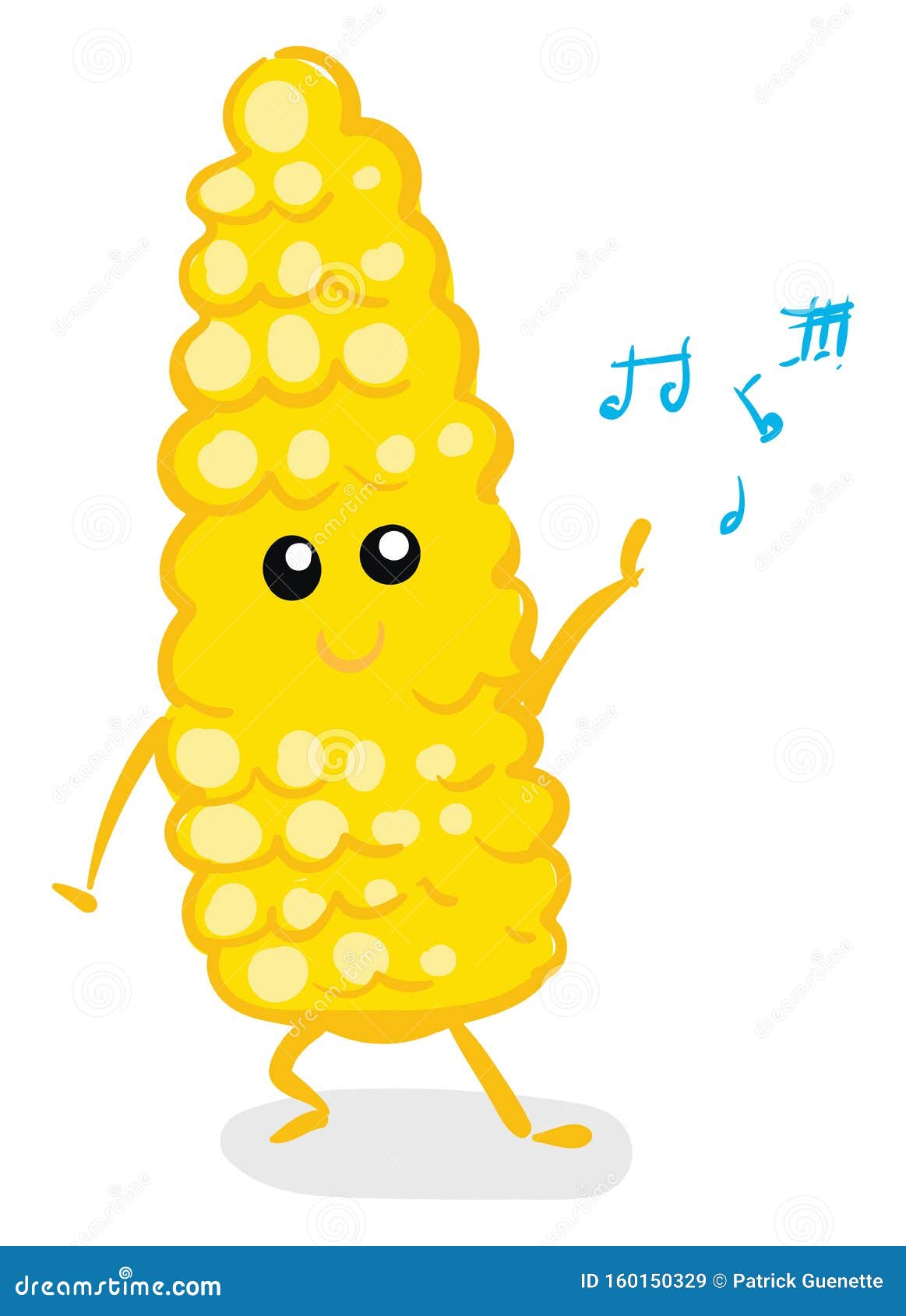 Happy Corn Cartoon Stock Illustration | CartoonDealer.com #43414156