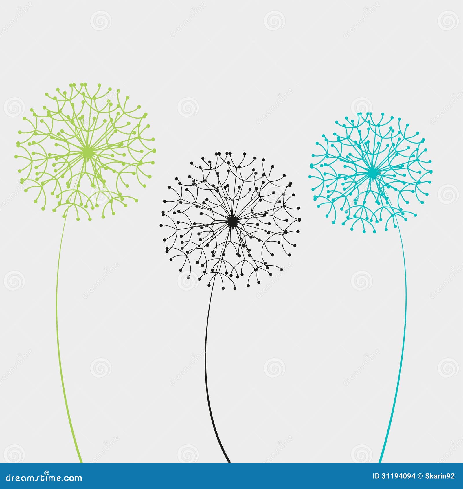 Vector Illustration Dandelion Stock Images - Image: 31194094