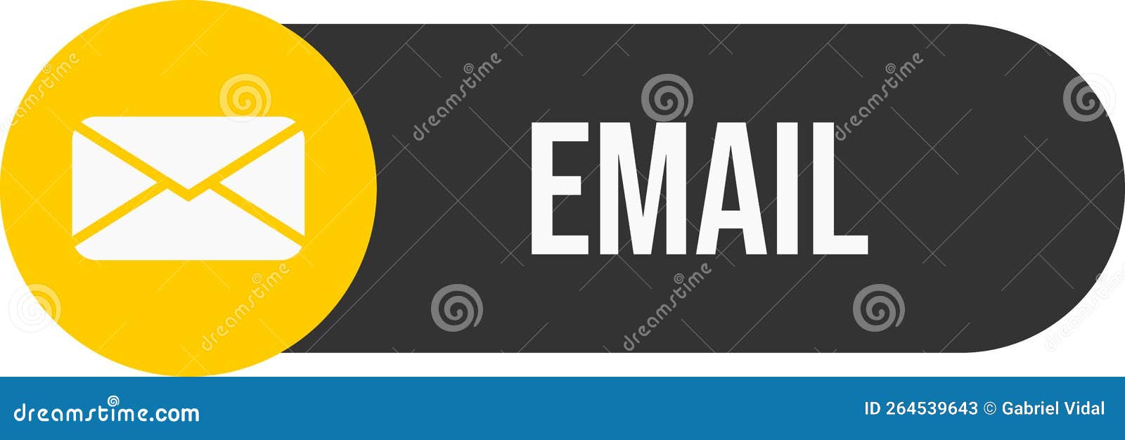 Dark Email Button. Dark Theme Button for Send an Email. Stock Vector ...