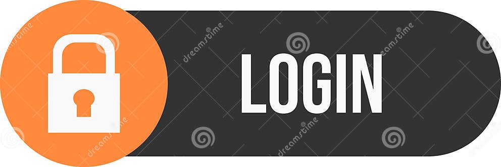 Dark Login Button. Dark Theme Button for Login. Stock Vector ...