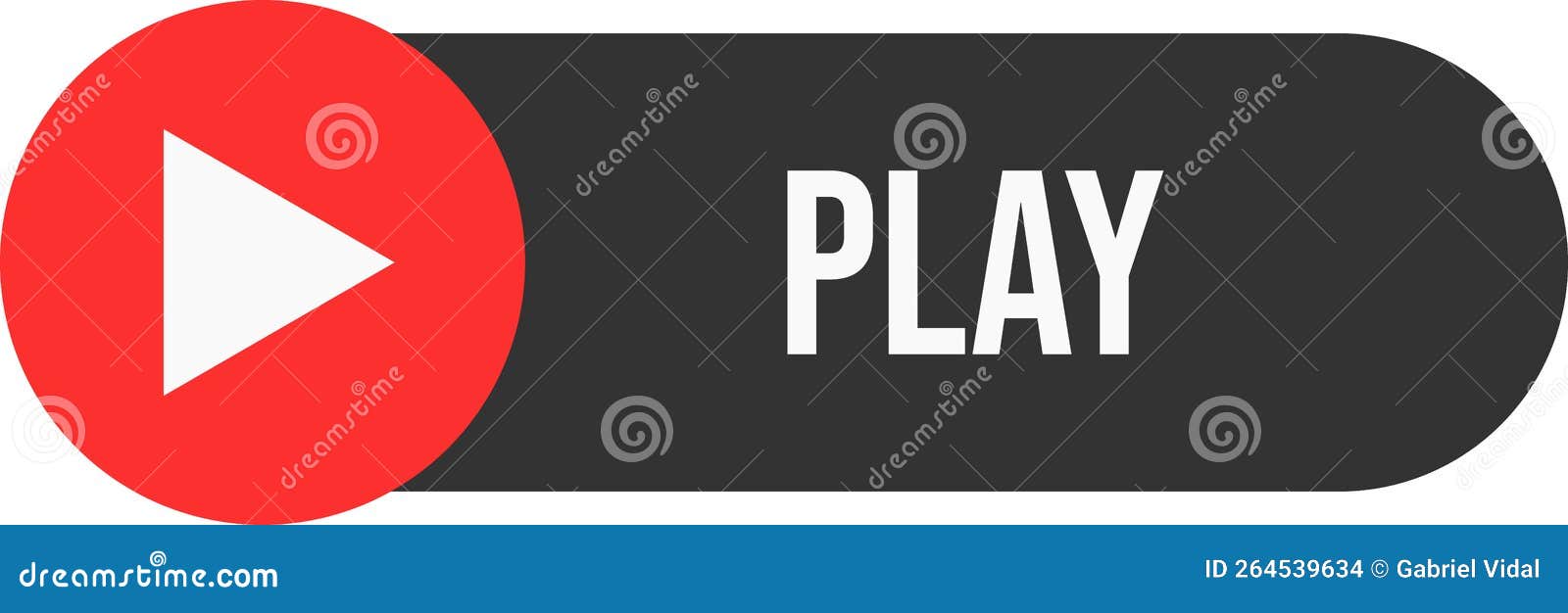 Dark Play Button.Dark Theme Button for Play. Stock Vector ...