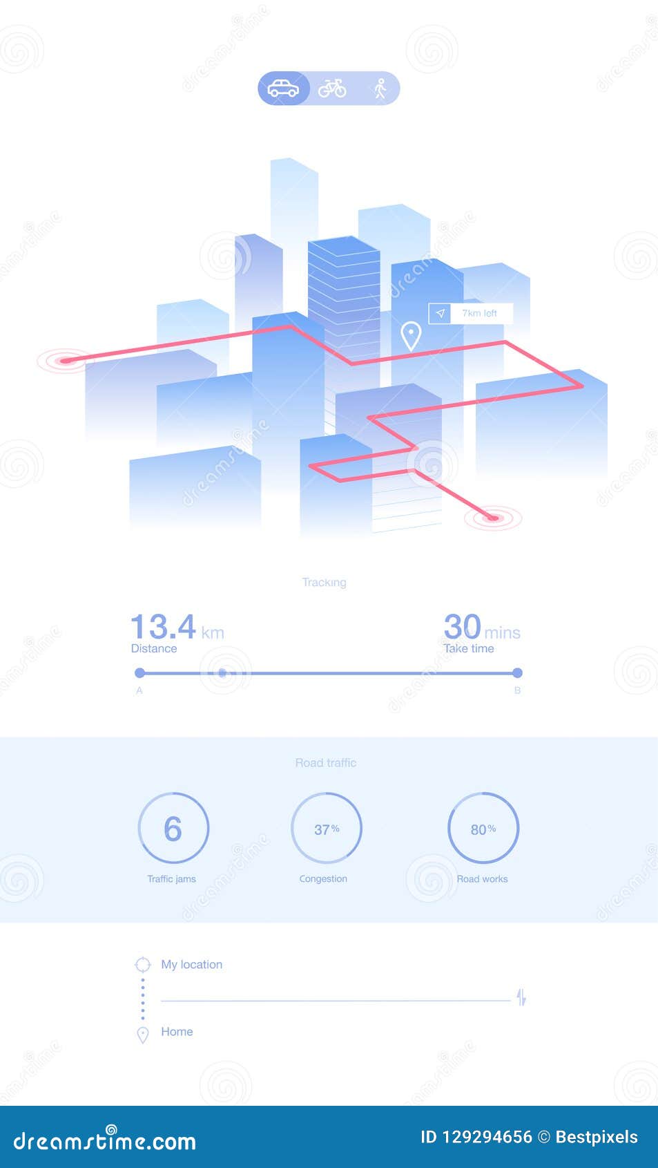 Creative Ui Ux Design of Navigate App Infographic. Vector Illustration ...