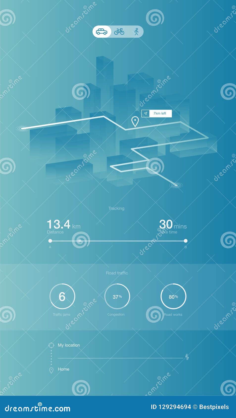 Creative Ui Ux Design of Navigate App Infographic. Vector Illustration ...