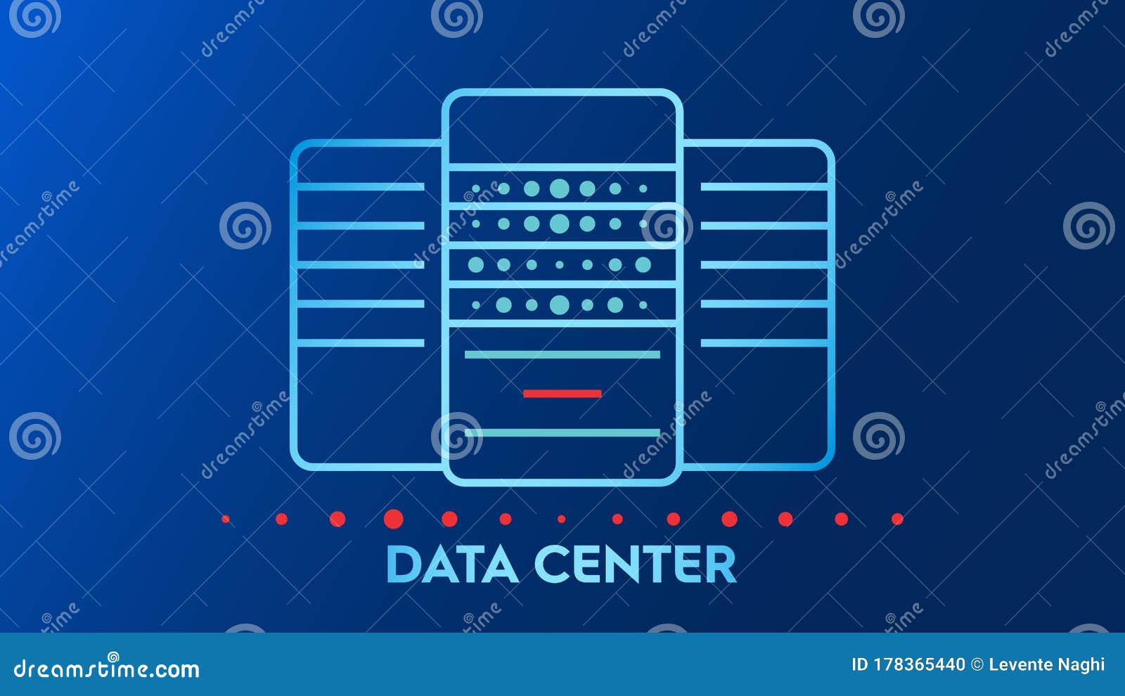 Vector Illustration of a Data Center Stock Vector - Illustration of ...