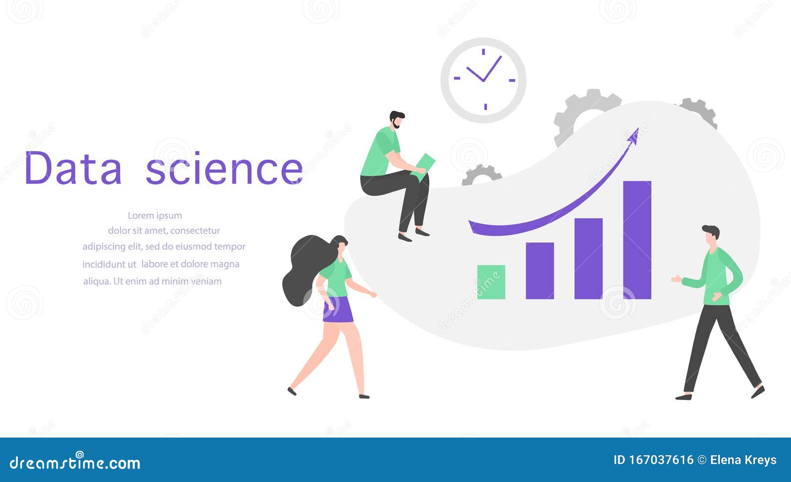 Data Science Research Business Analytics People Stock Vector ...