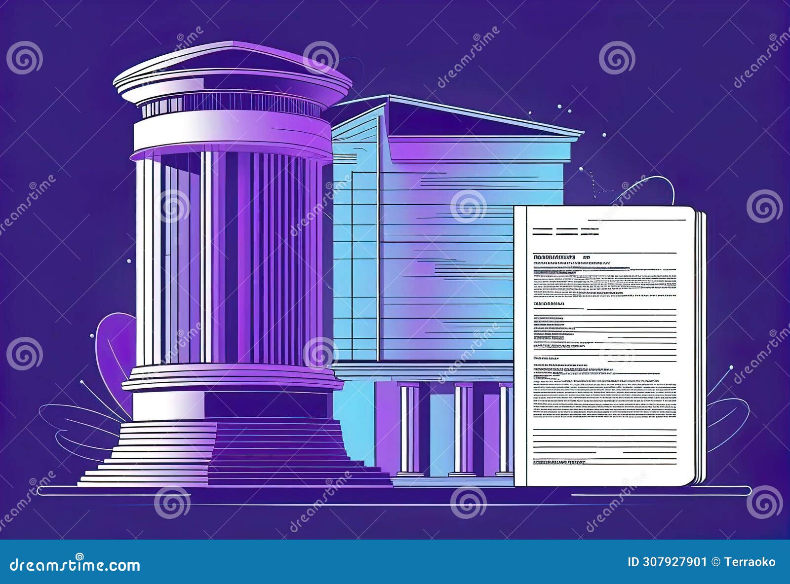 Vector Illustration, Database Schema Layout for a Bank, 3D Stylization ...