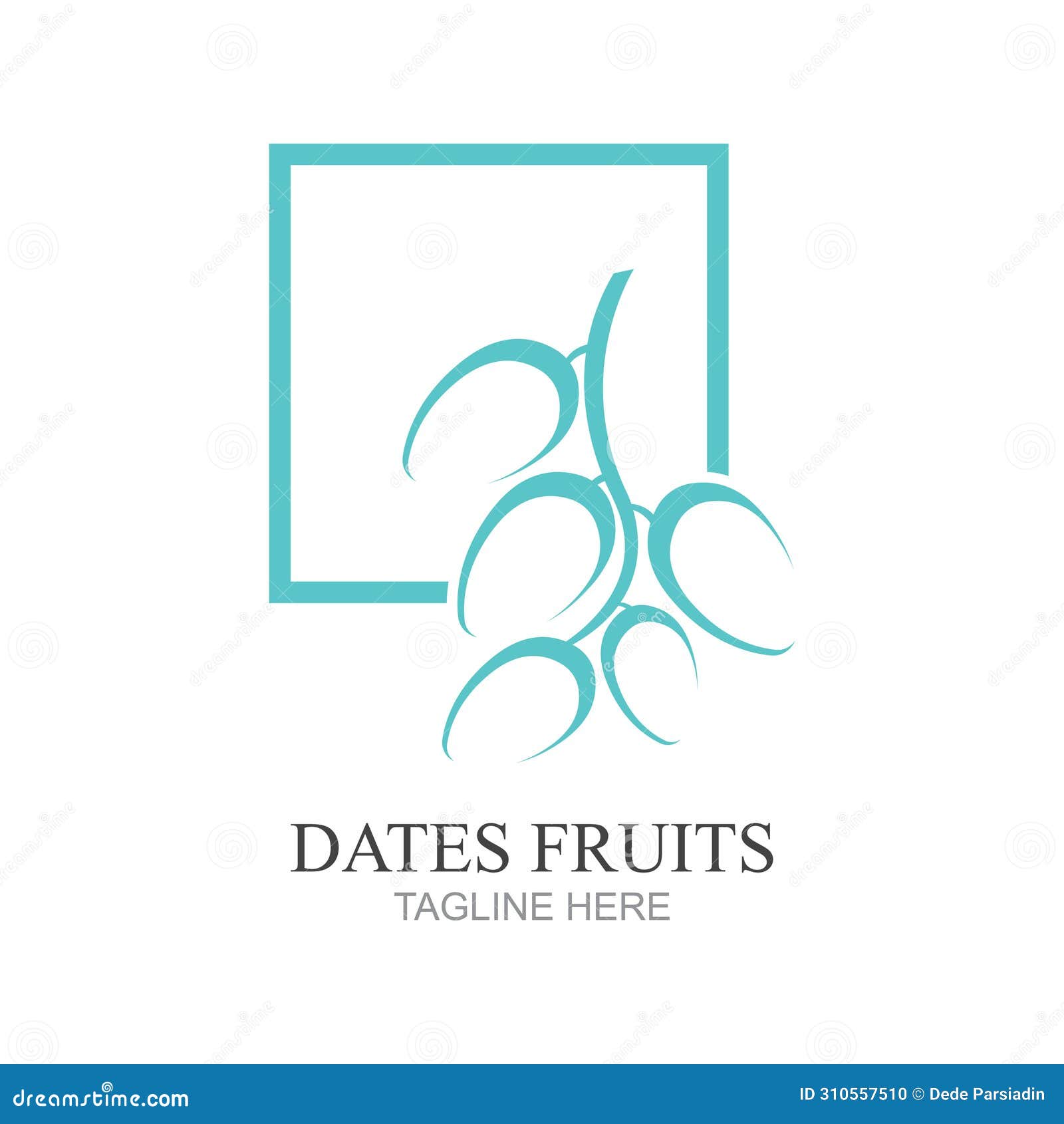 Vector Illustration of Dates Fruits Logo Design Stock Vector ...