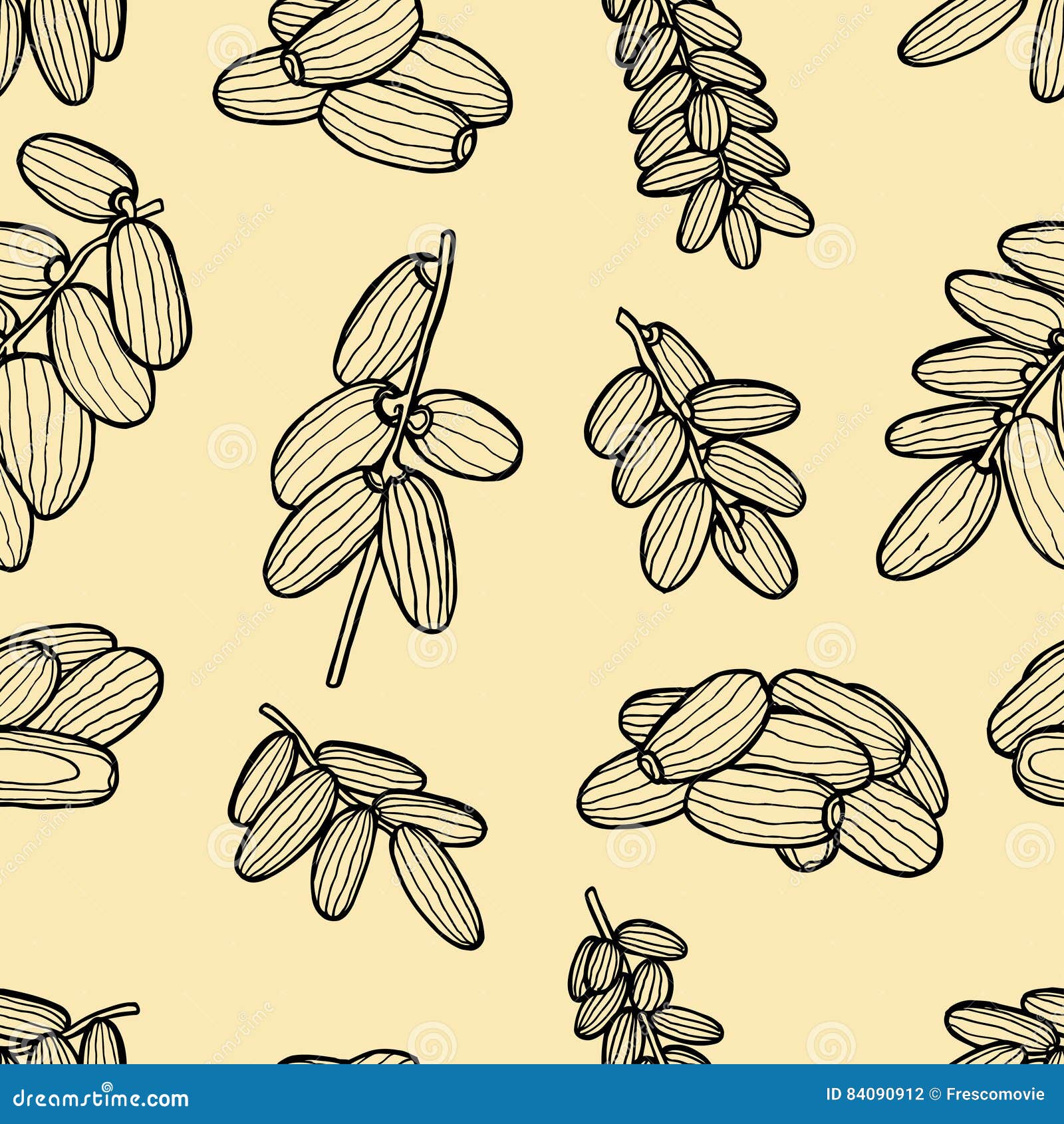 Vector Illustration of Dates Stock Vector - Illustration of nature ...