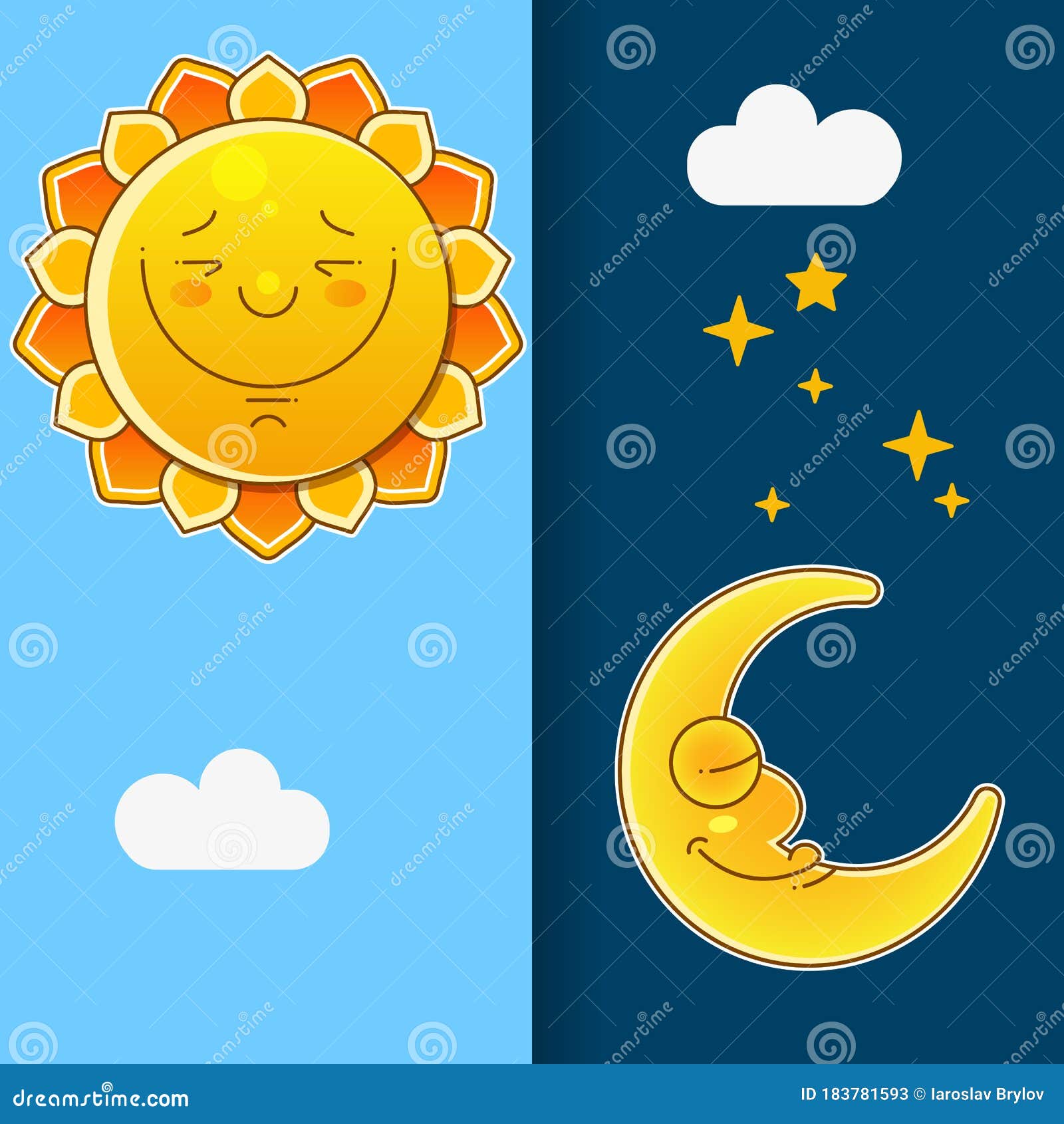 Day And Night Vector
