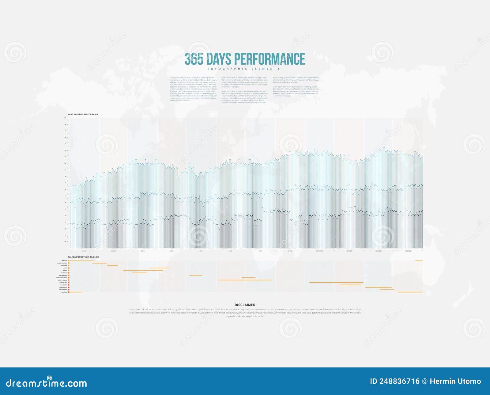 365 Days Peformance Infographic Stock Vector - Illustration of ...