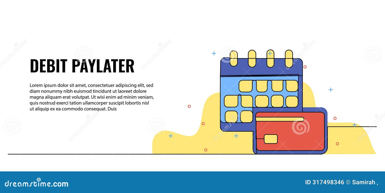 Vector Illustration of Debit Card Symbol with Calendar Stock Vector ...