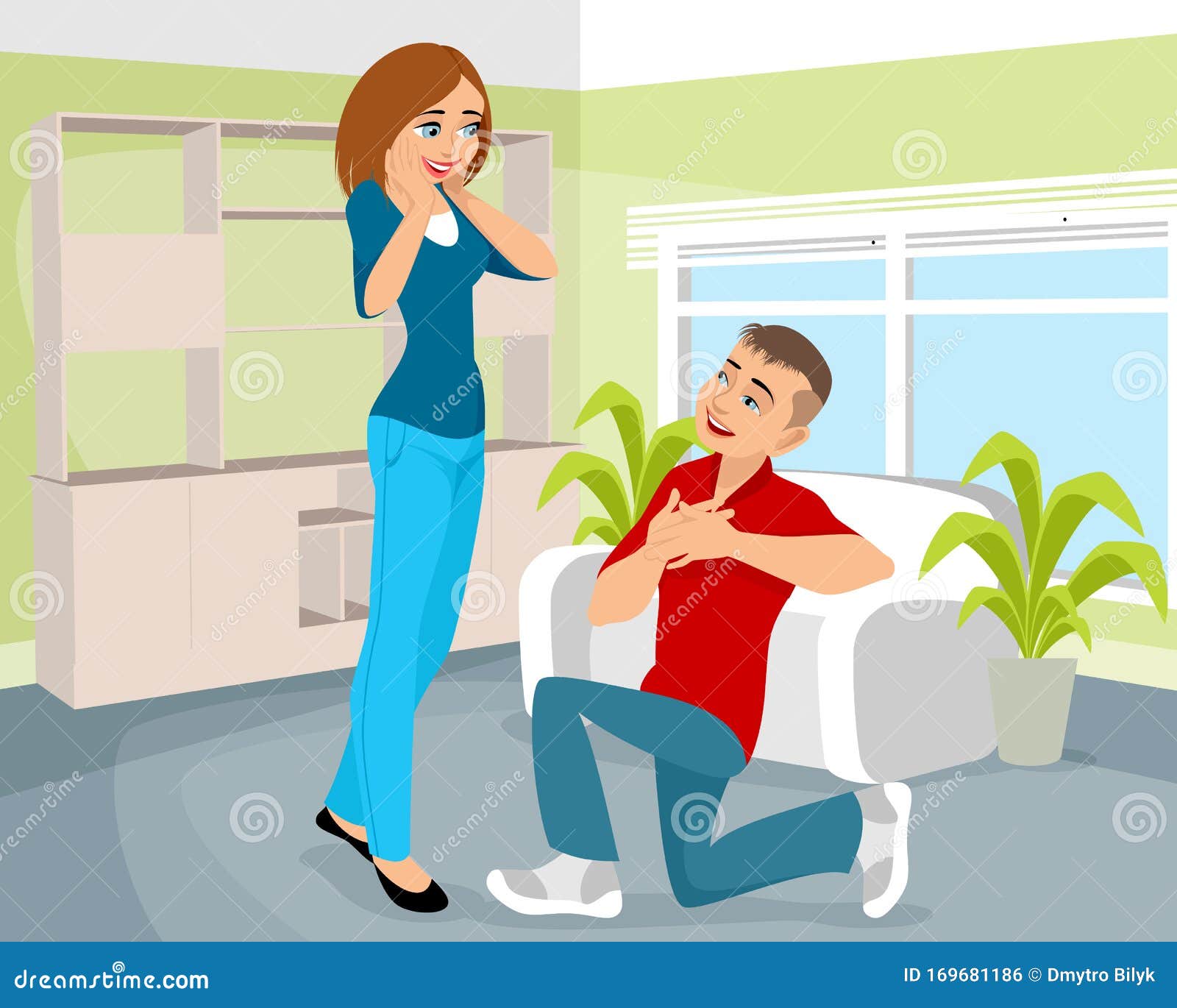 Declaration of love stock vector. Illustration of hands - 169681186