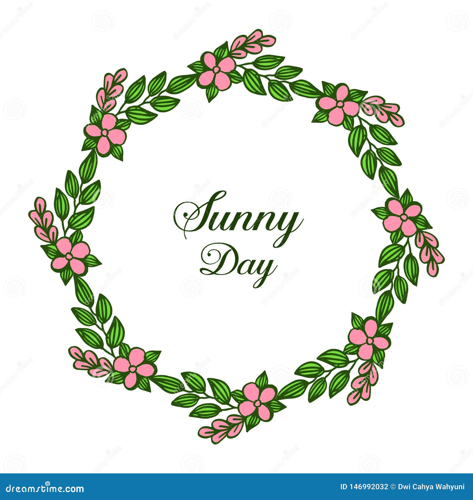 Vector Illustration Decoration Sunny Day for Design Flower Frame Stock ...