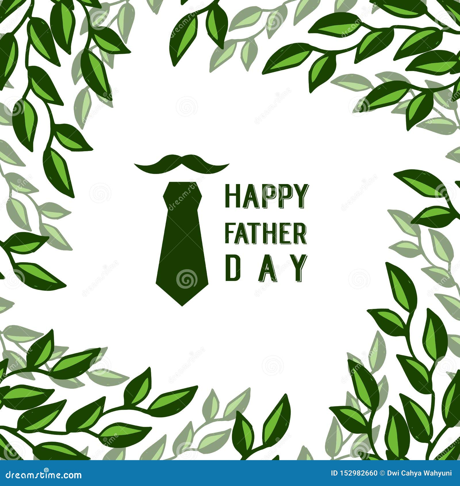 Vector Illustration Decorative Card Congratulation Father Day for ...