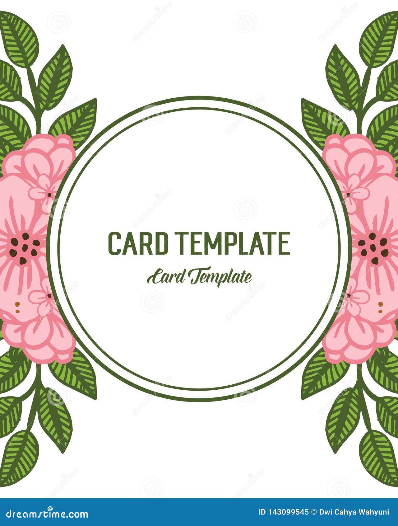 Vector Illustration Decorative of Card Template with Beautiful Flower ...