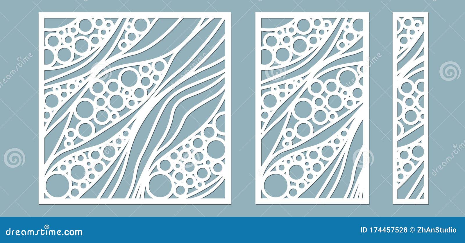 Vector Illustration. Decorative Panel Lines, Circles, Balls, Laser ...