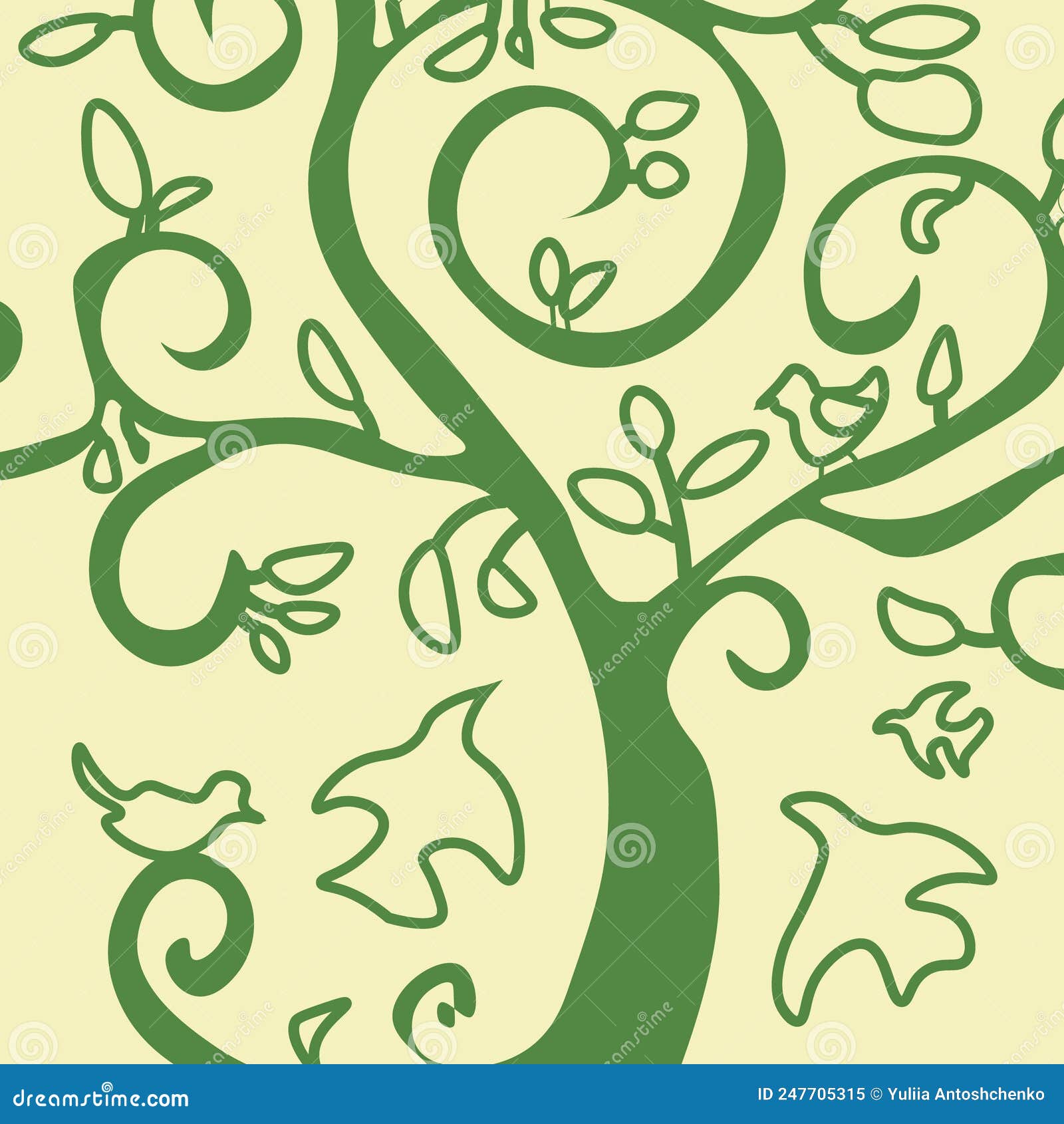 Vector Illustration of Decorative Stylized Tree . Stock Vector ...