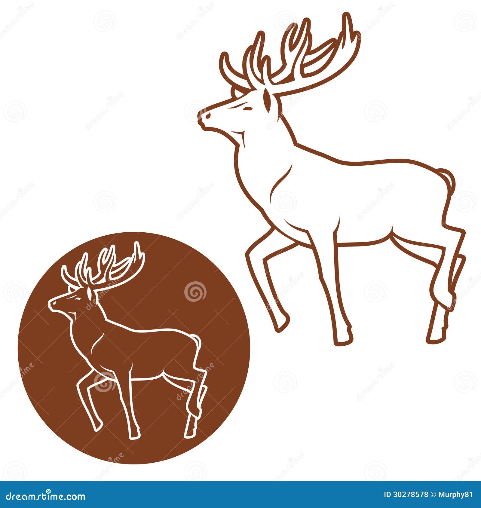 Deer sign stock vector. Illustration of nature, design - 30278578