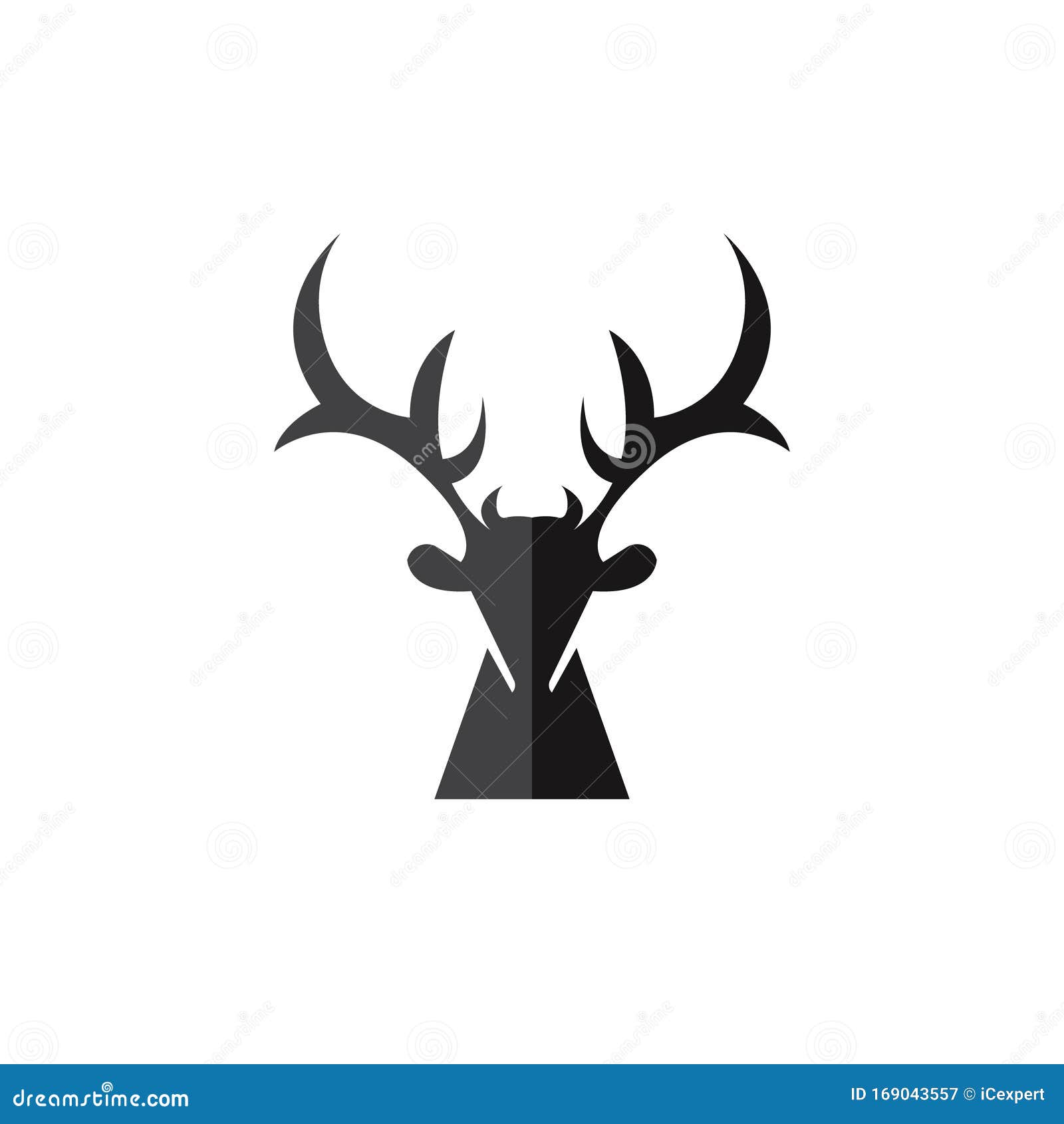 Deer head minimal design stock vector. Illustration of antelope - 169043557