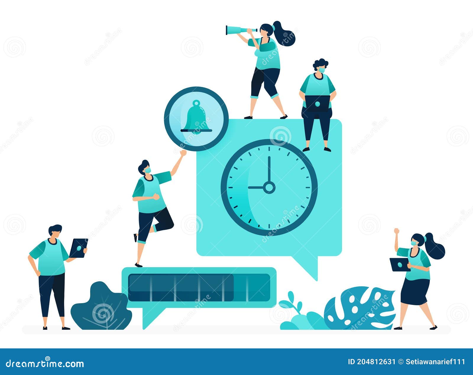 Vector Illustration of Delayed Conversation Metaphors. Message ...