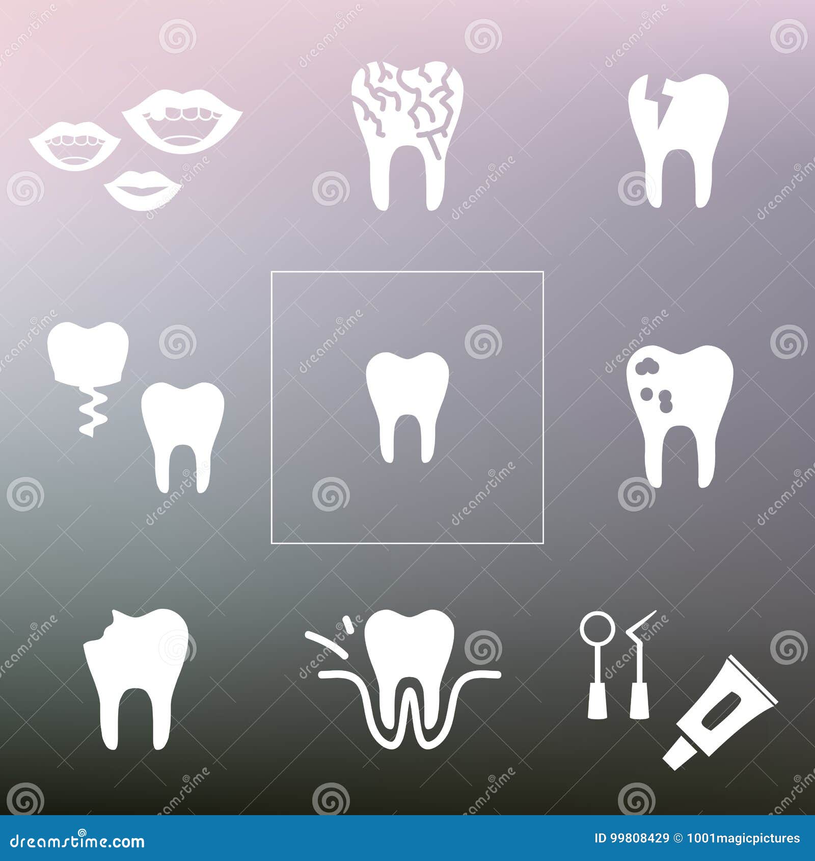 Dental problems back stock vector. Illustration of clinic - 99808429