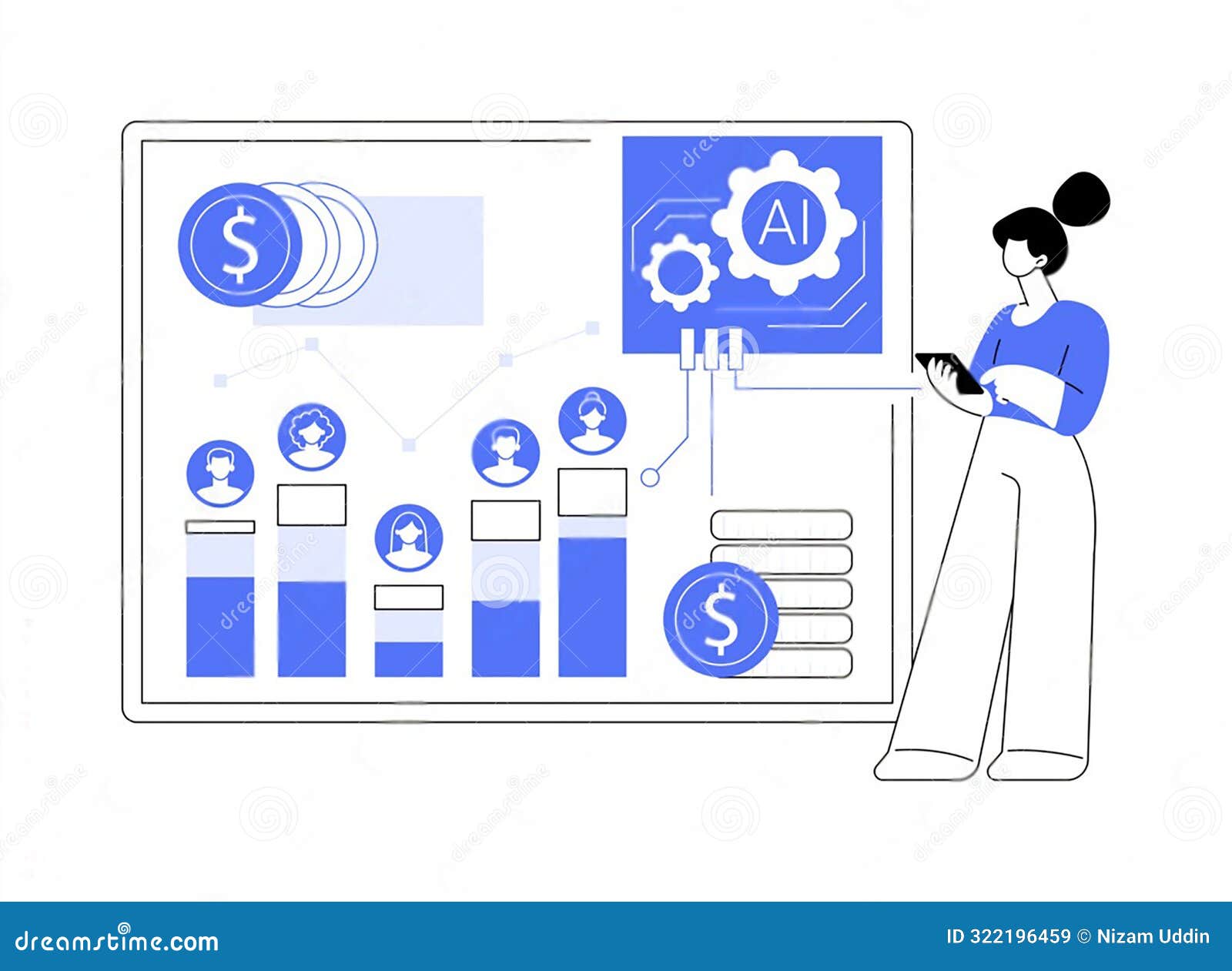 AI-Lead Scoring for Sales Teams Concept Illustration Stock Illustration ... AI-Lead Scoring for Sales Teams Concept Illustration Stock Illustration ...